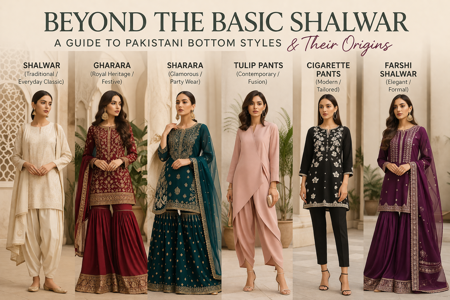 Beyond the Basic Shalwar: A Guide to Pakistani Bottom Styles & Their O ...