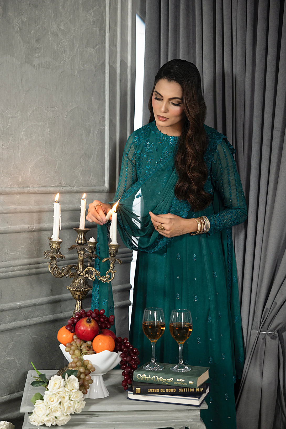 LSM - LG-IZ-0166 Three Piece Chiffon – String & Thread